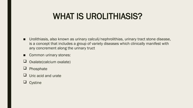 Urolithiasis in children, urinary tract stone disease.pptx