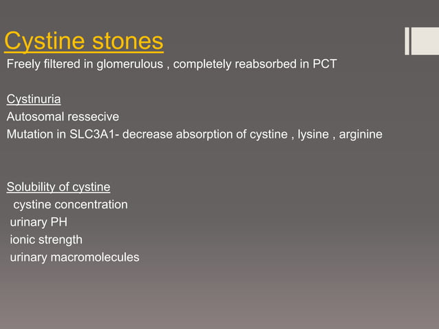 Urolithiasis pathophysiology , medical management | PPTX