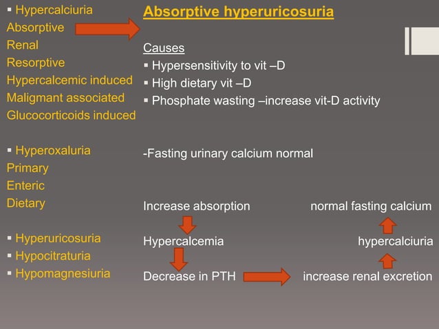 Urolithiasis pathophysiology , medical management | PPT