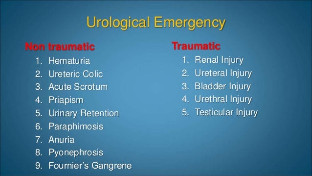 Urological emergency