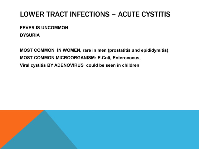 GENITOURINARY TRACT INFECTIONS | PPTX