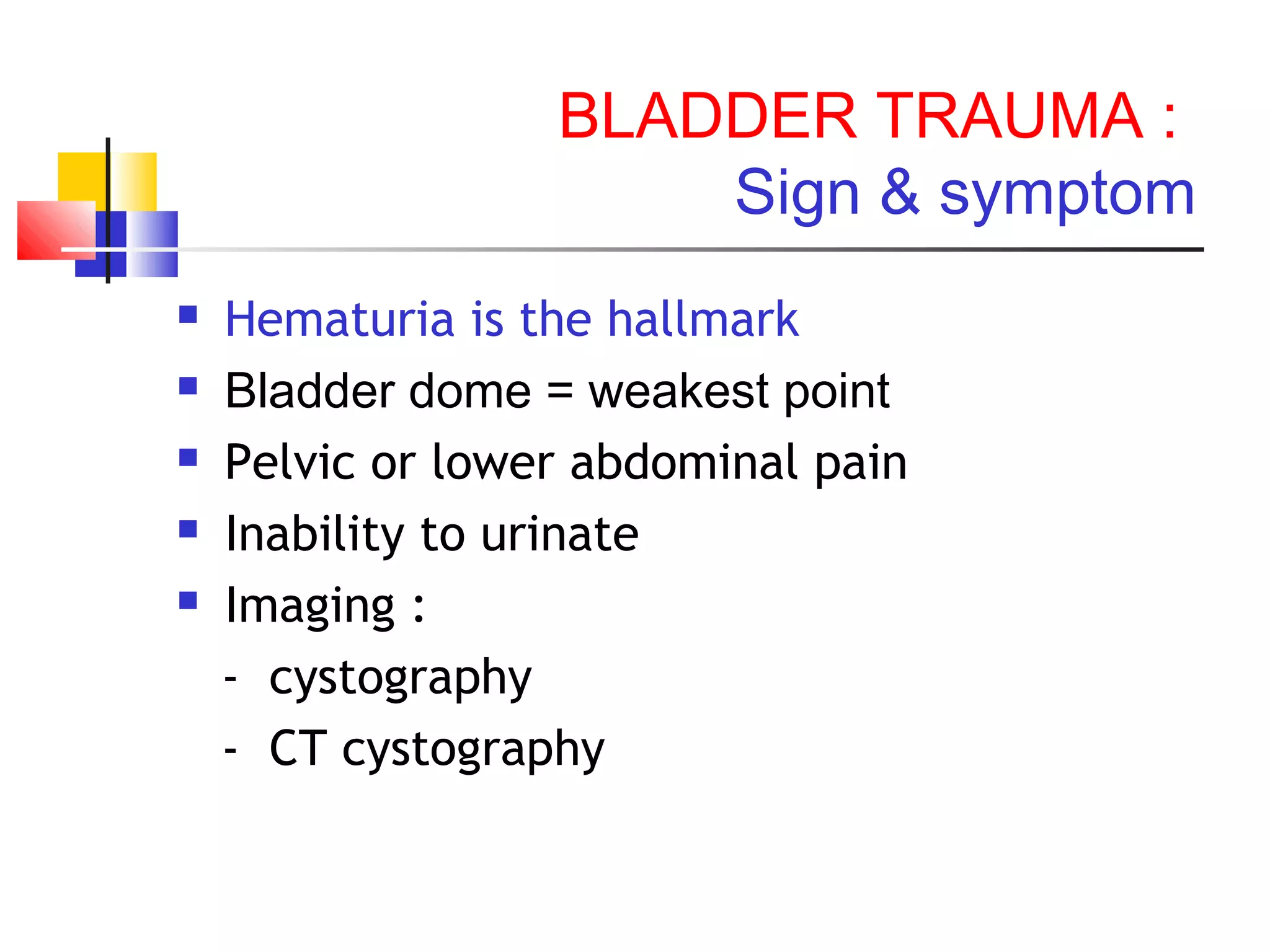 Urologic trauma | PPT