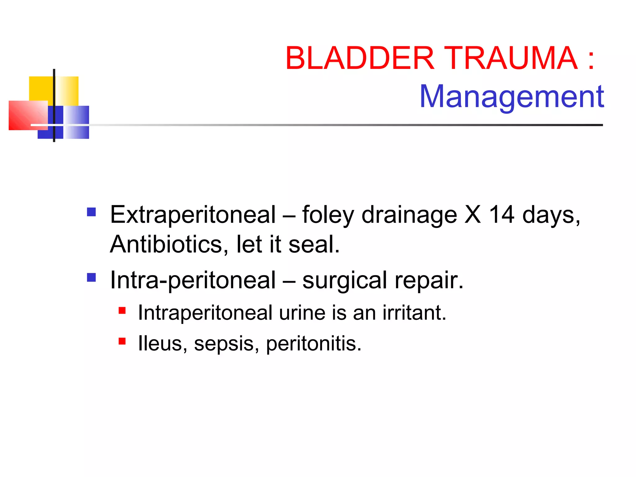 Urologic trauma | PPT