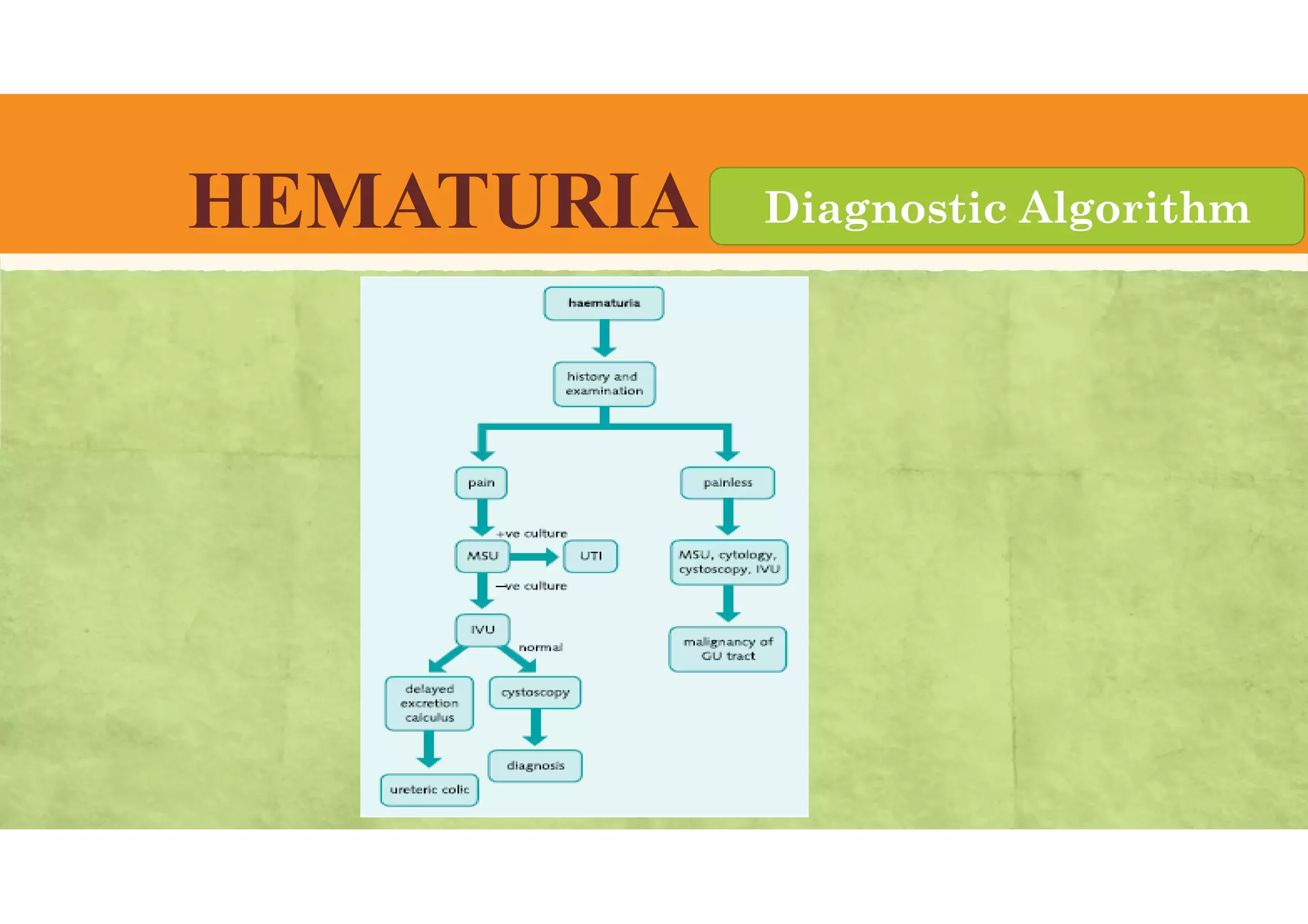 Urology- Hematuria, Renal/Ureteric colic and Bladder Outlet Obstruction ...