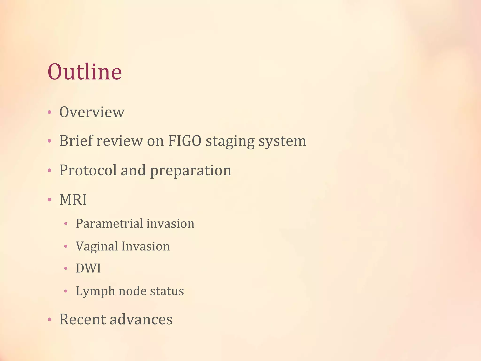 Urology gynecology mri staging for ca cervix | PDF