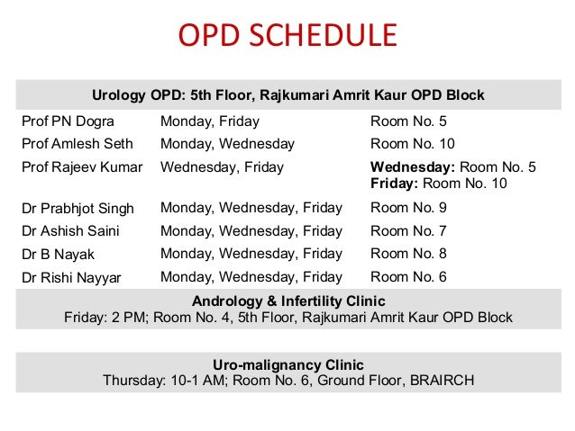 Urology opd