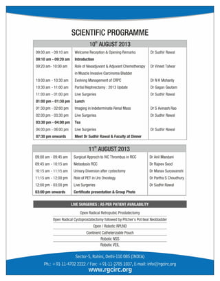 3rd URO ONCOLOGY WORKSHOP Organized by RGCI & RC | PDF