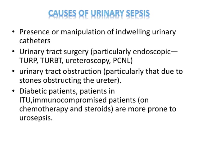 Urosepsis | PPTX | Infectious Diseases | Diseases and Conditions