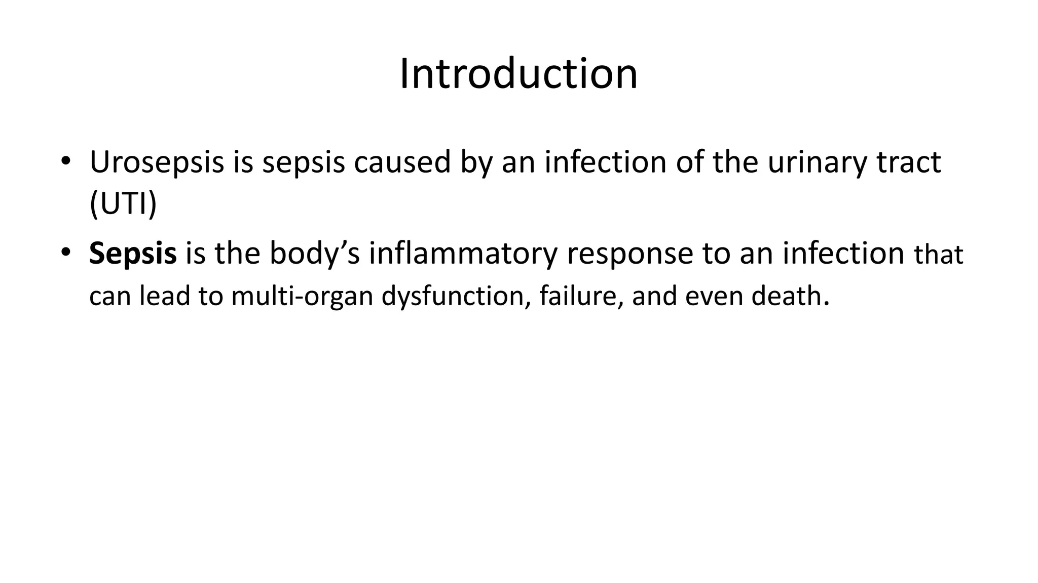 Urosepsis/ Sepsis/ Septic shock | PPT
