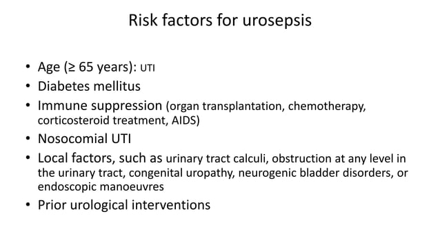 Urosepsis/ Sepsis/ Septic shock | PPT