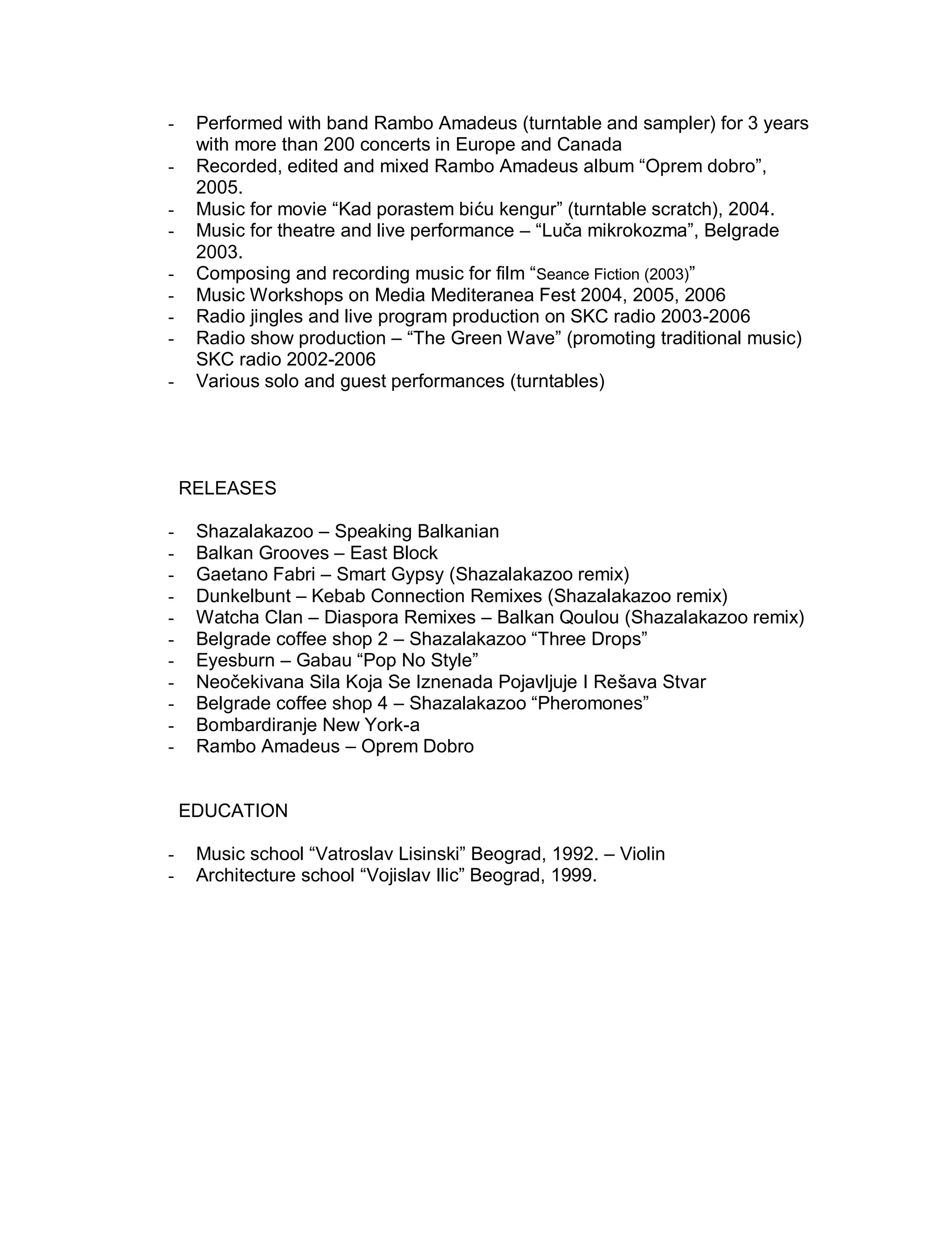 Uros Petkovic Cv English | PDF