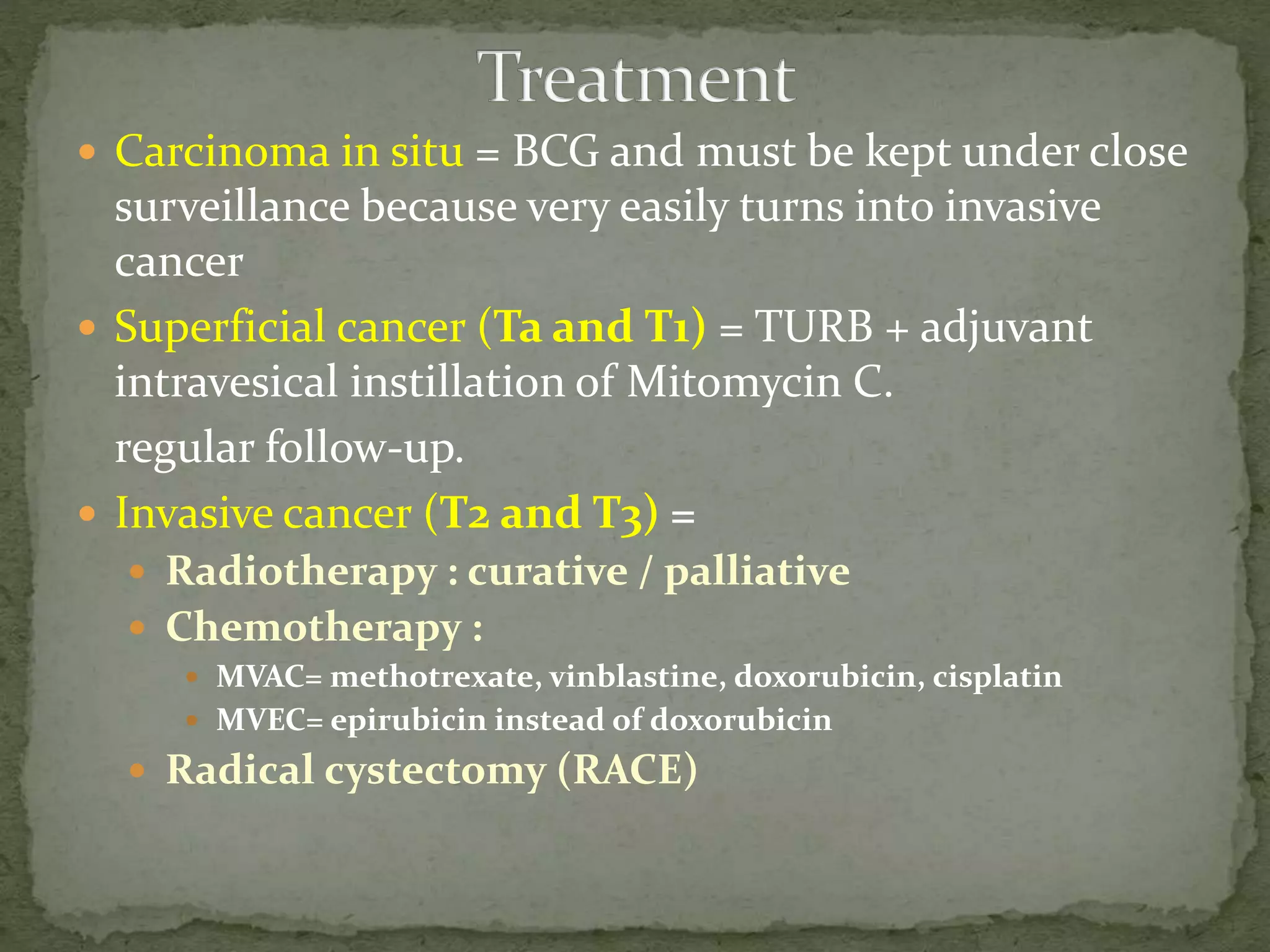 Urothelial carcinoma ( bladder cancer ) | PPTX