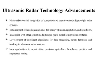 Ultrasonic Radar Sensors with arduino applications S.pptx