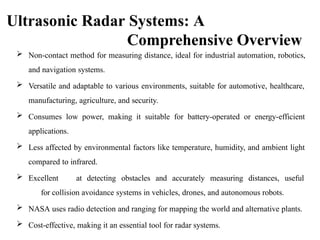 Ultrasonic Radar Sensors with arduino applications S.pptx