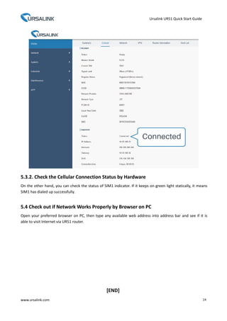 Ursalink UR51 Industrial Cellular Router Quick Start Guide | PDF