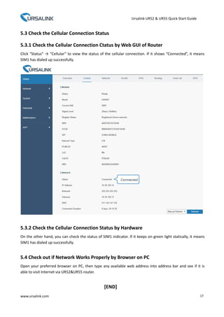 Ursalink UR55 Industrial Cellular Router Quick Start Guide | PDF