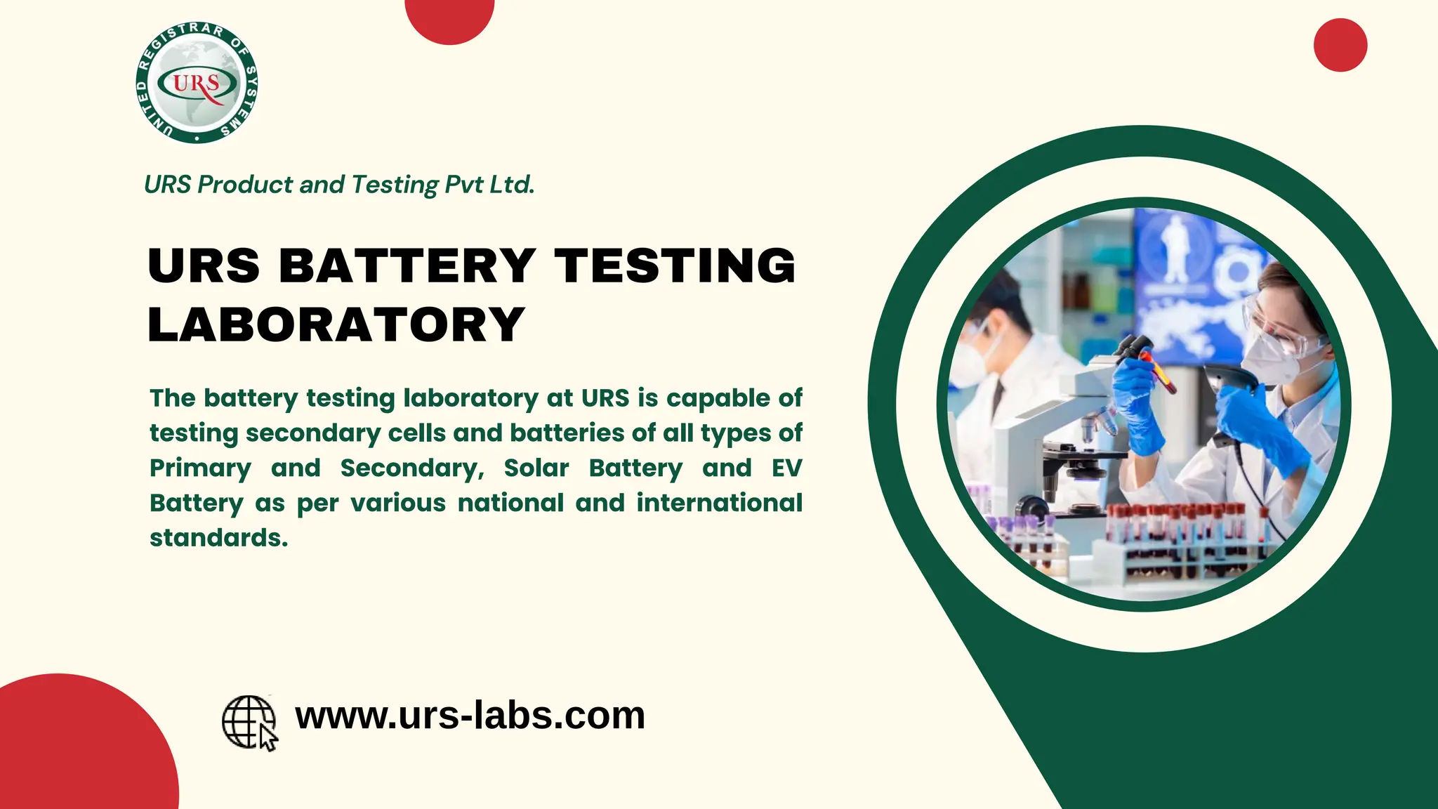 URS Battery Testing Laboratory Services in India | PPTX