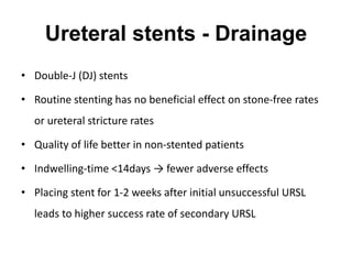 Ureteroscopic lithotripsy (URSL) | PPTX