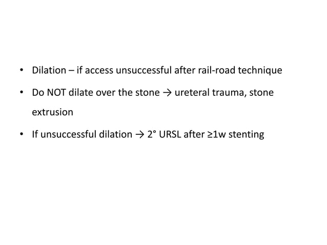 Ureteroscopic lithotripsy (URSL) | PPTX