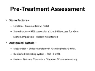 Ureteroscopic lithotripsy (URSL) | PPTX