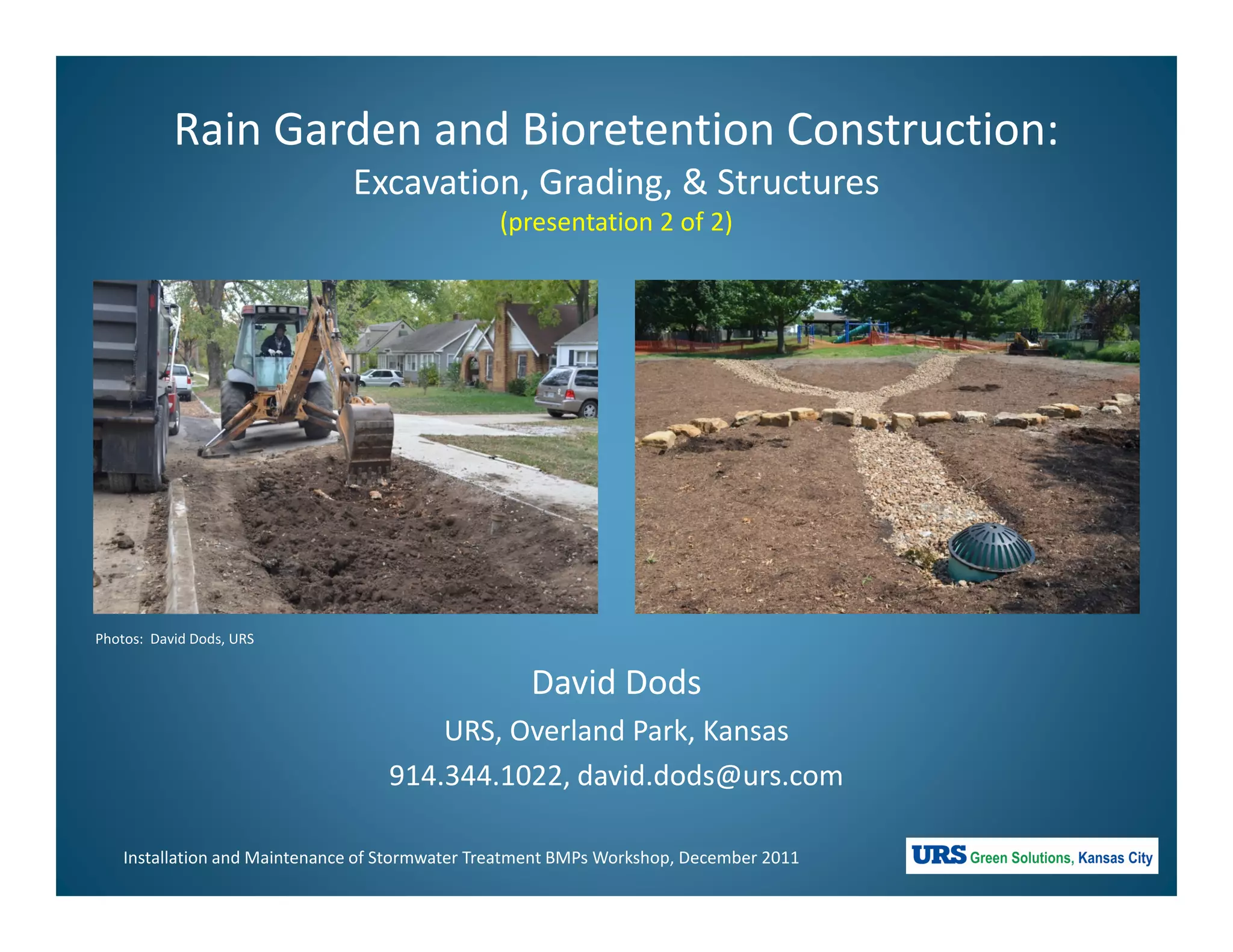 Urs, stormwater bmp construction | PPT