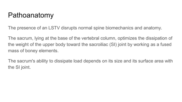 Bertolotti's syndrome | PPTX