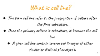 Characterisation of cell line | PPT