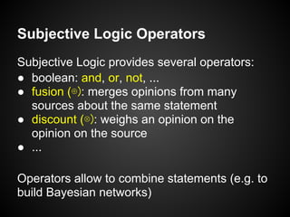 Subjective Logic Extensions for the Web and the Semantic Web | PDF | Web Design and HTML | Internet