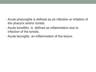UPPER RESPIRATORY TRACT INFECTIONS | PPTX