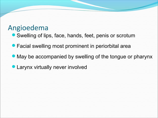 clinical approach to Urticaria AND ANGIODEMA | PPT | Skin and ...