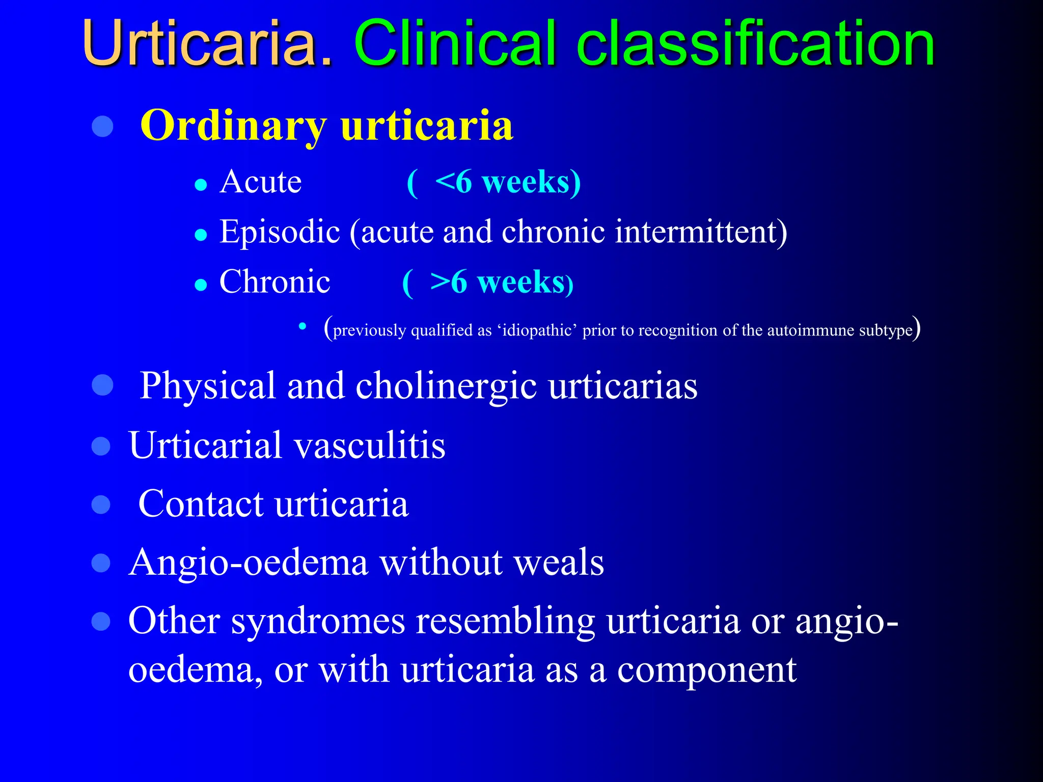 urticaria.ppt Dermatology Skin conditions Allergy | PPT