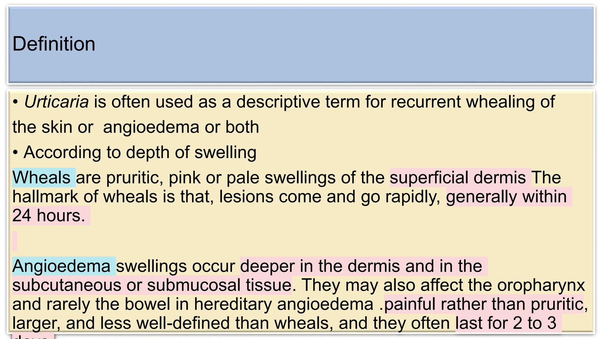 Urticaria ,types and management bolognia .pptx