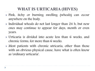 Urticaria Definition Chronic Idiopathic Urticaria: Pictures, Symptoms,