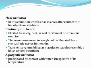 Urticaria (hives, ‘nettle rash’) | PPTX