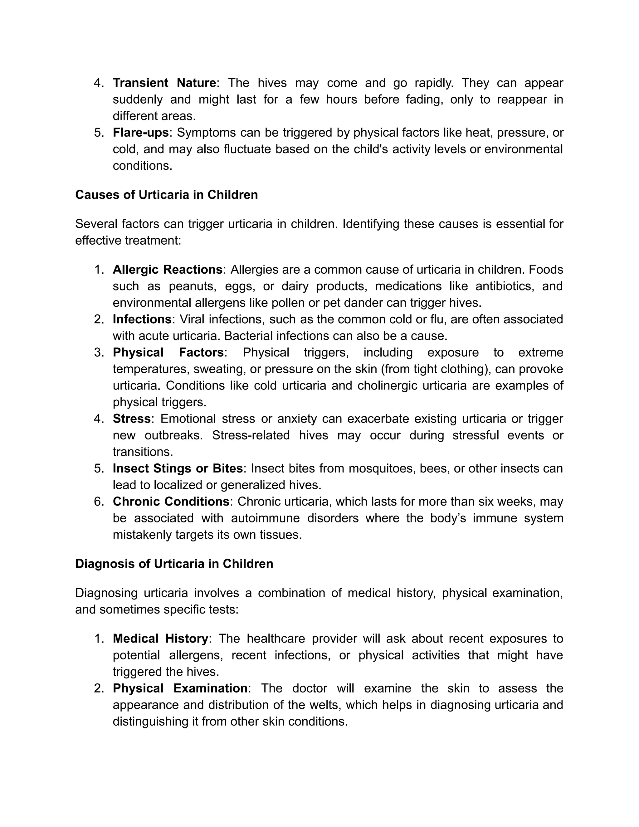 Urticaria in Children: Symptoms, Causes, and Treatment | PDF