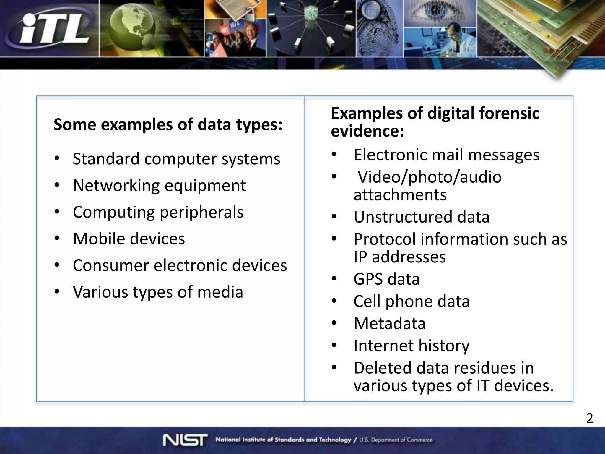 Digital Forensics by William C. Barker (NIST) | PPTX