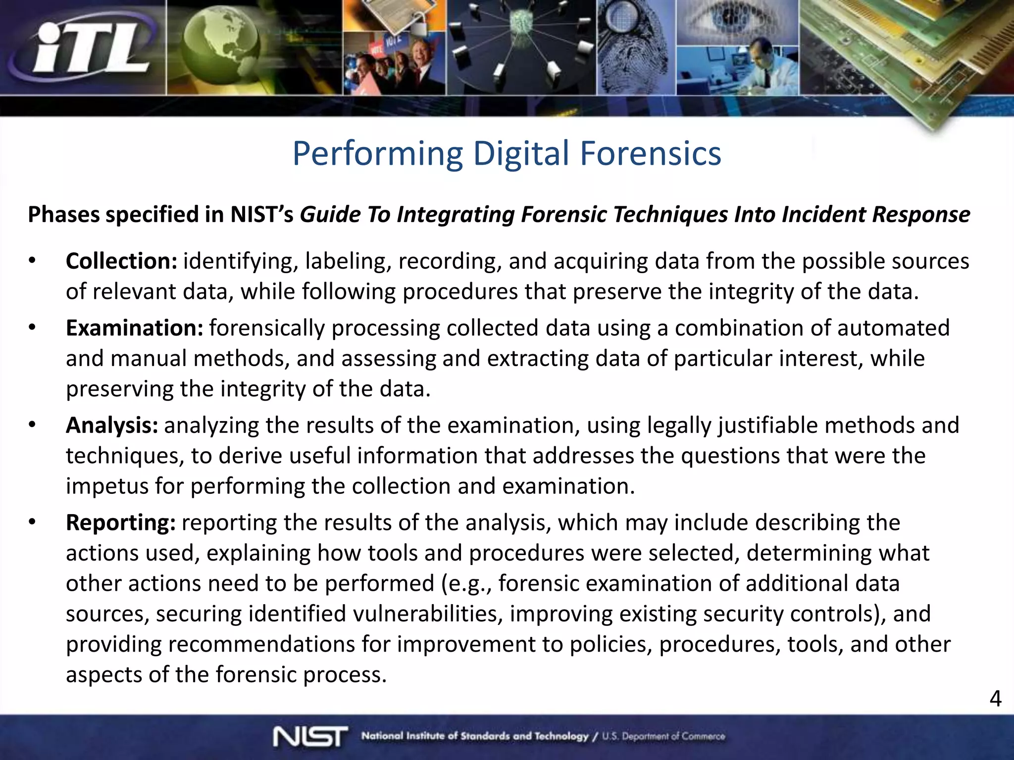 Digital Forensics by William C. Barker (NIST) | PPTX