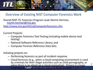 Digital Forensics by William C. Barker (NIST) | PPTX