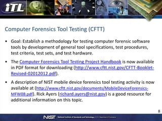 Digital Forensics by William C. Barker (NIST) | PPTX