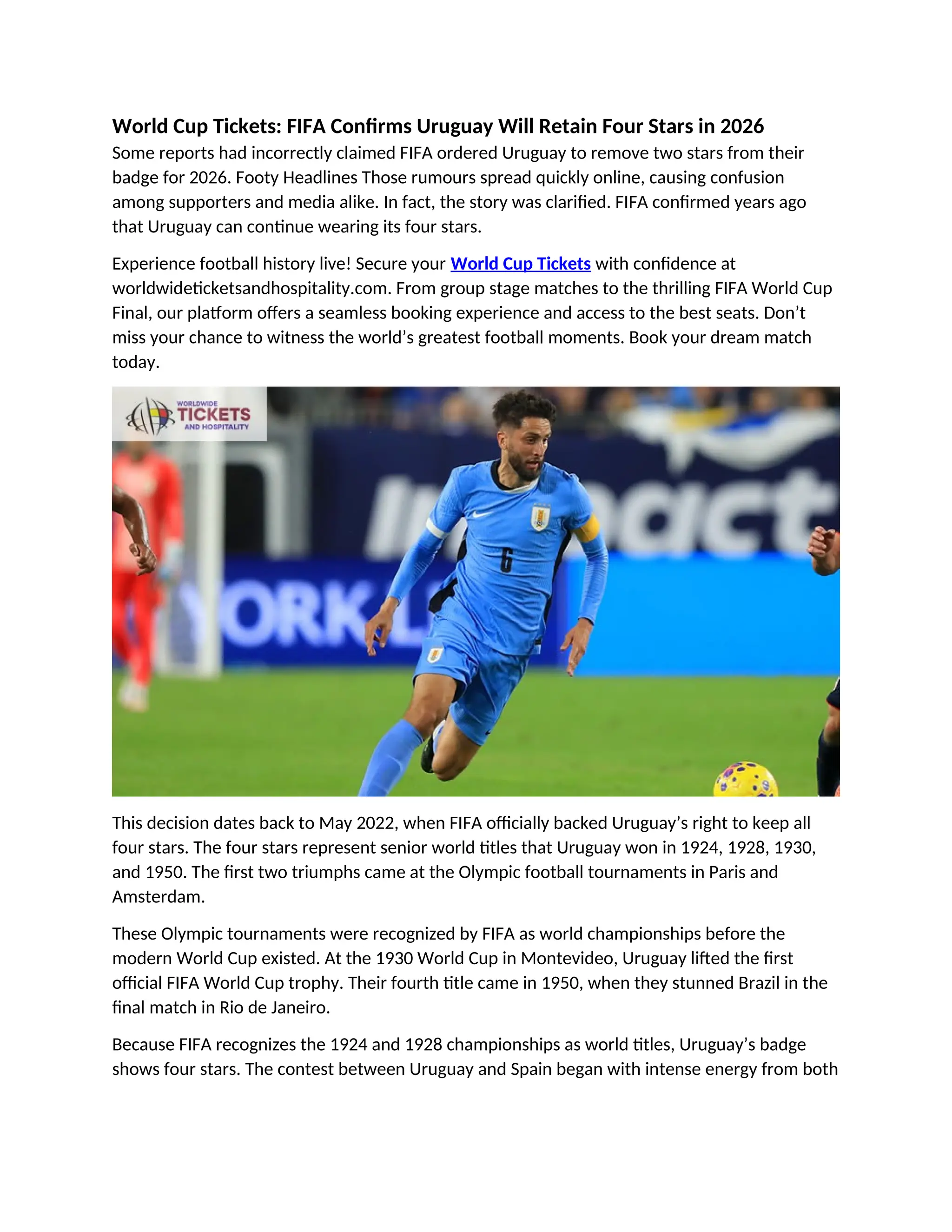 Uruguay Vs Spain Tickets Intense Clash in FIFA 2026 Group Stage.docx