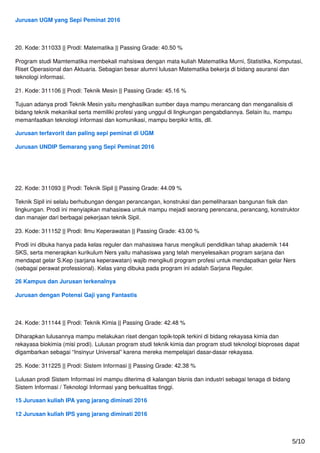 Urusan terfavorit dan paling sepi peminat di ui | PDF