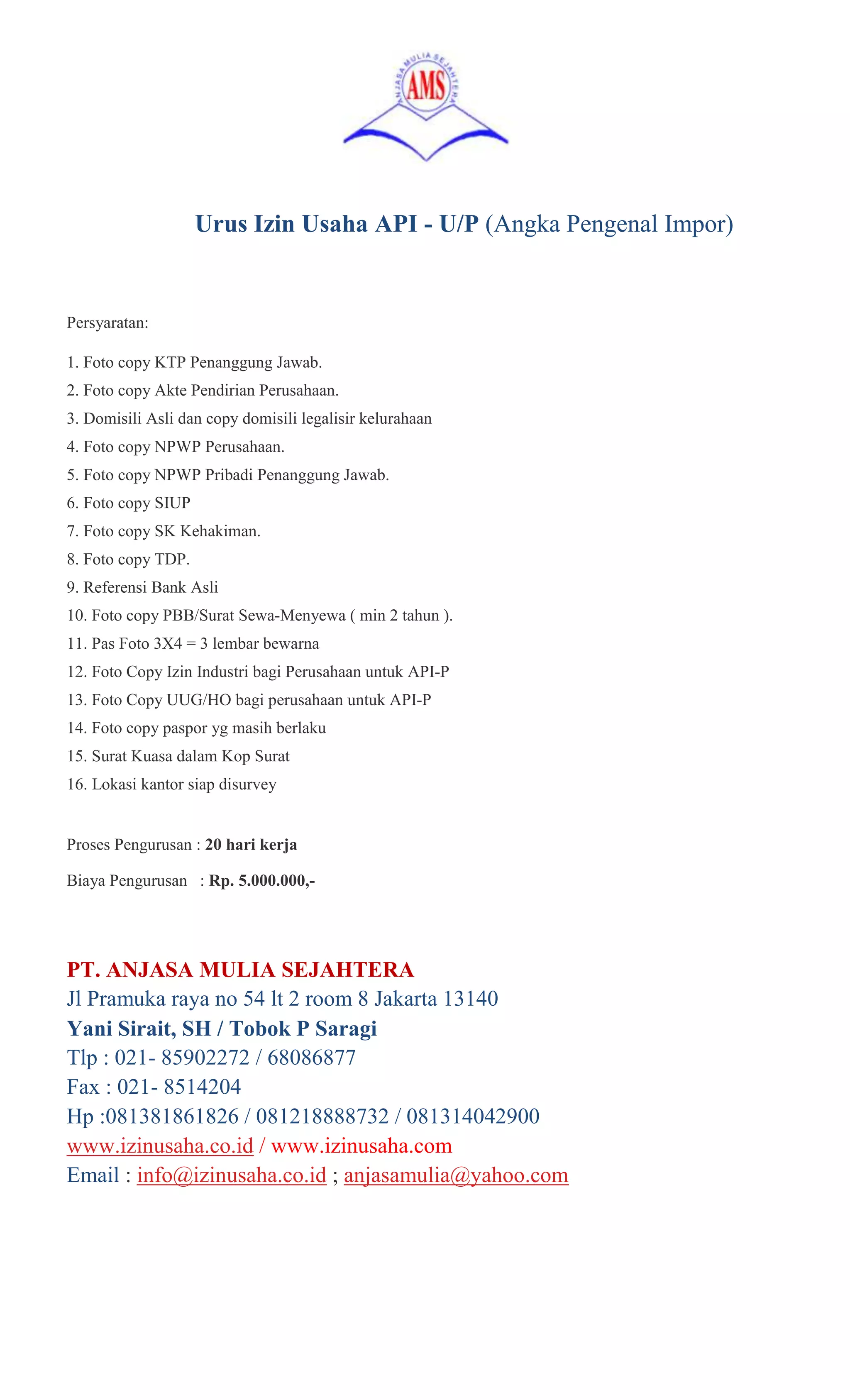 Urus izin usaha api | PDF