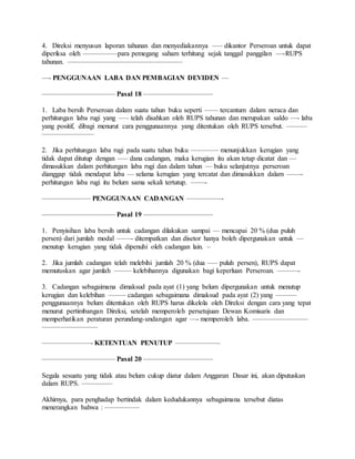 Contoh Akte Pendirian PT, Bantu Urus Pendirian PT dan Izin Usaha ...