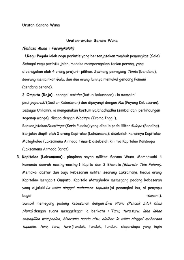 Urutan sarano wuna | DOCX