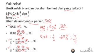 Urutkan pecahan | PPT