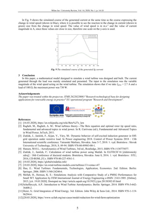 SIMULATION OF A MATHEMATICAL MODEL OF A WIND TURBINE | PDF