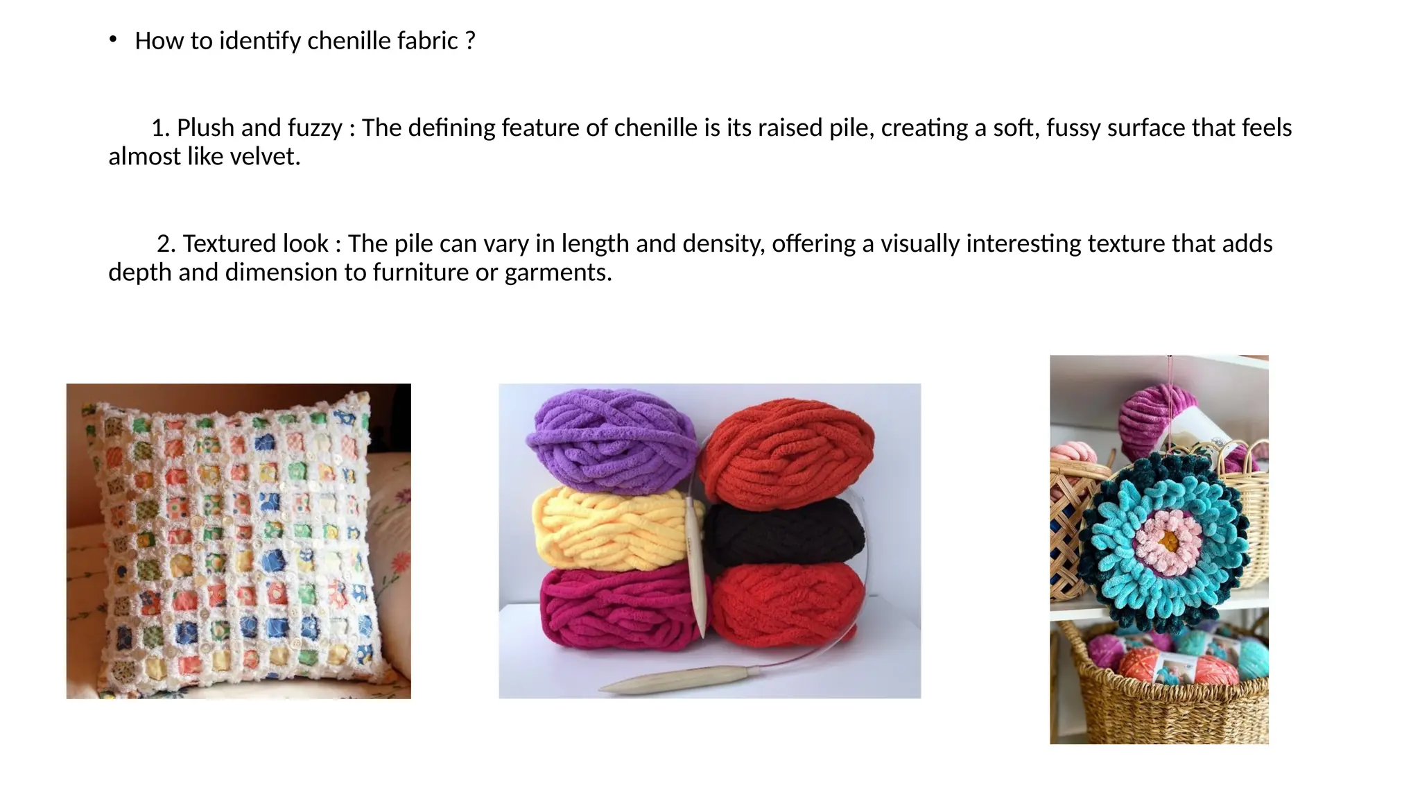 Chenille fabric making process and its characteristics | PPTX