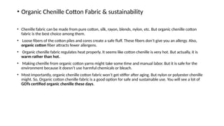 Chenille fabric making process and its characteristics | PPTX