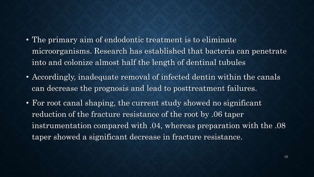 JOURNAL CLUB: Impact of Access Cavity Design and Root Canal Taper on ...