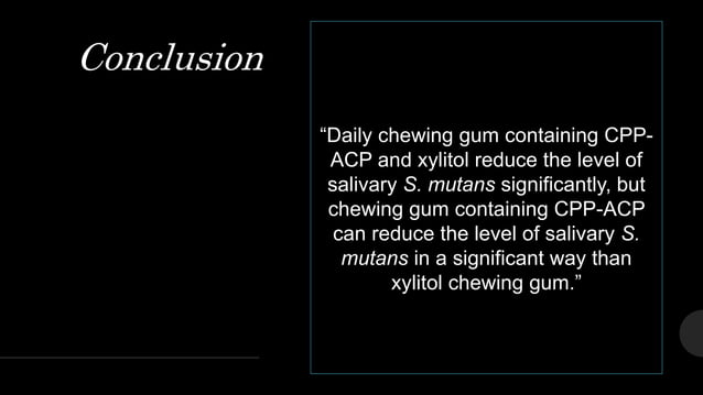 Journal Club The Effect Of Two Types Chewing Gum Containing Casein Phosphopeptide Amorphous